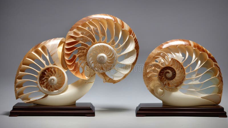 Nautilus shells stock illustration. Illustration of brown - 296777912