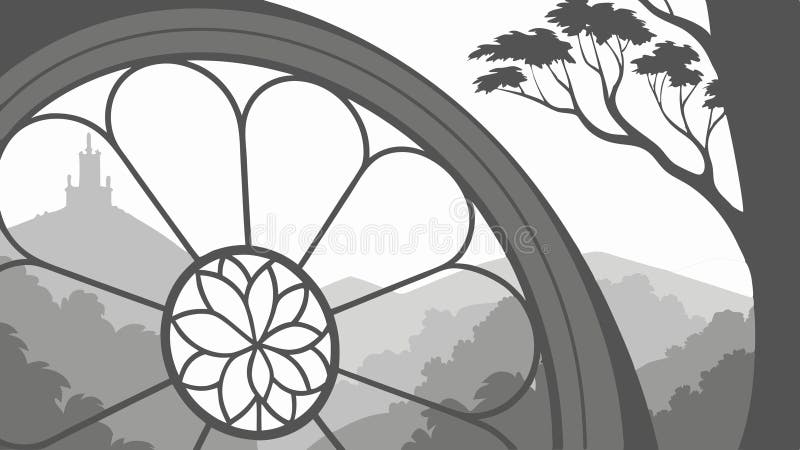 Nautilus Window Abstract Ocean Geometry, Vector Design Generative AI ...