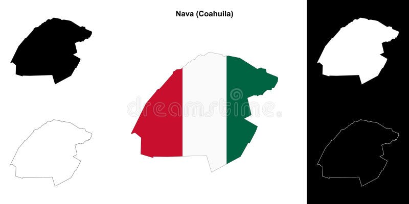 Nava outline map stock vector. Illustration of municipality - 375809985