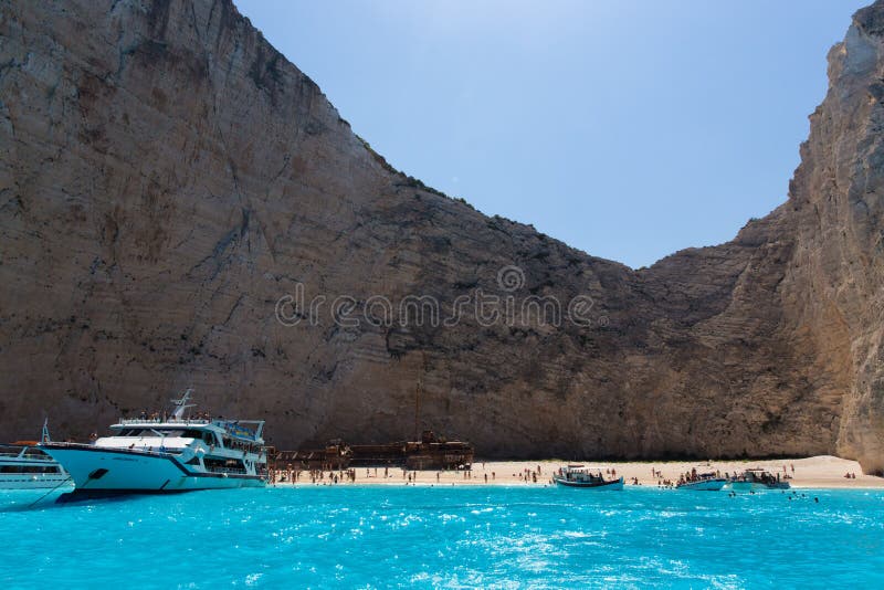 Navagio beach editorial stock photo. Image of nature - 48368018