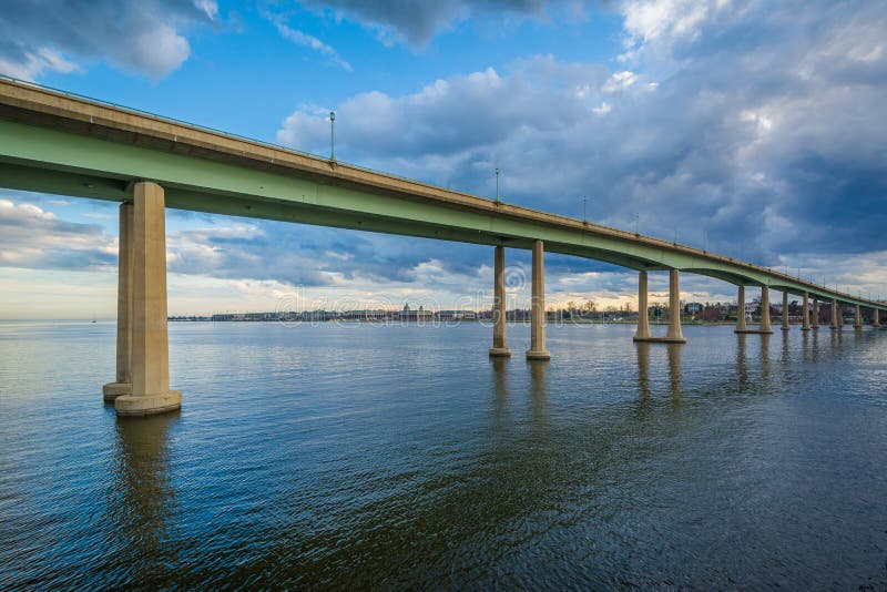 The Naval Academy Bridge Over the Severn River, in Annapolis, Maryland ...