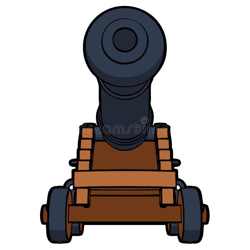 Naval cannon view side stock vector. Illustration of barrel - 57468384