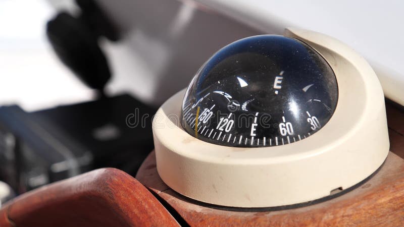 Naval compass on the ship stock footage. Video of journey - 346913020