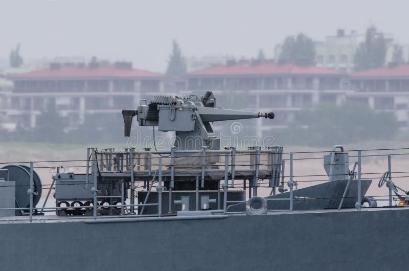 Naval gun stock image. Image of frigate, deck, swinoujscie - 94259453