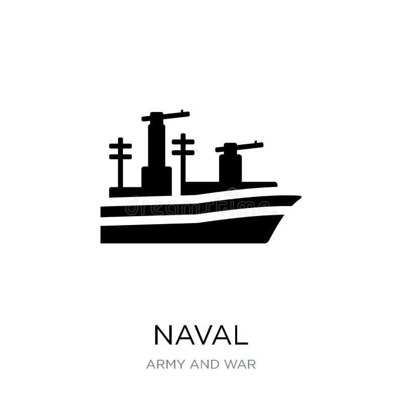 Naval Icon in Trendy Design Style. Naval Icon Isolated on White ...