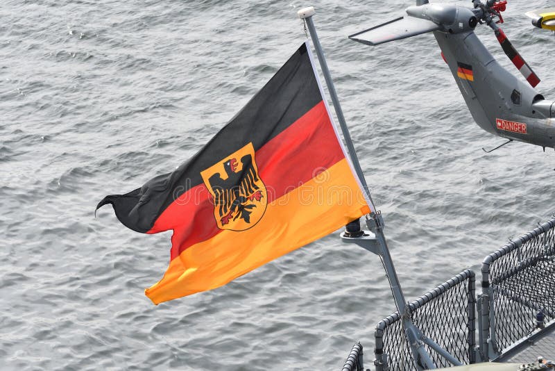 Naval Jack of German Navy. editorial stock photo. Image of navy - 262036888