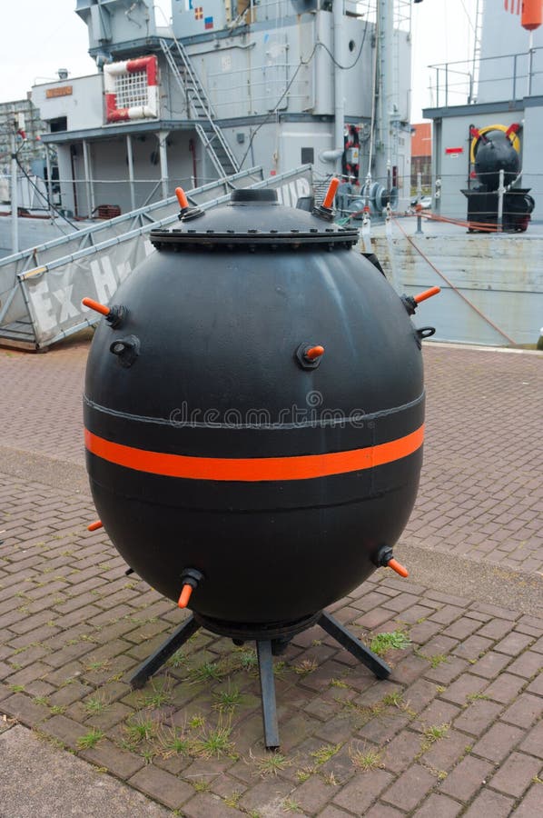 Sea naval mine stock image. Image of minefield, exploding - 9698171