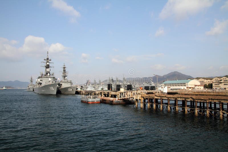 Naval port in Kure editorial stock photo. Image of defense - 46488328