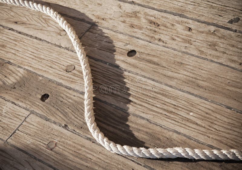 Naval rope on the deck stock photo. Image of docking - 22130516
