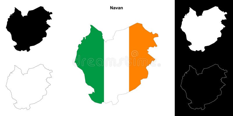 Navan outline map stock illustration. Illustration of municipal - 379308127
