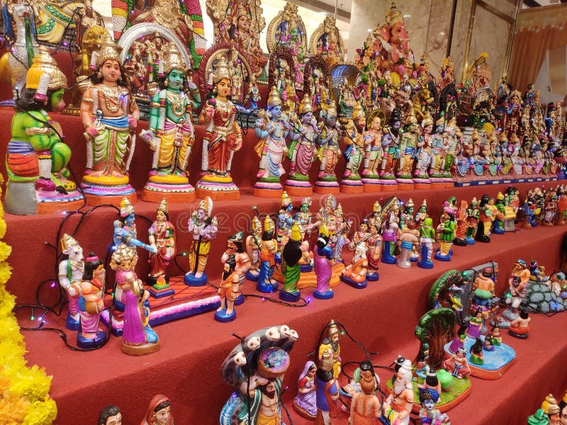 Navaratri golu collection stock photo. Image of navaratri - 257611710