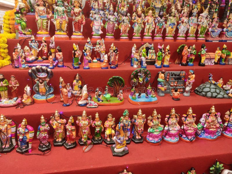 Navaratri golu collection stock photo. Image of navaratri - 257611710