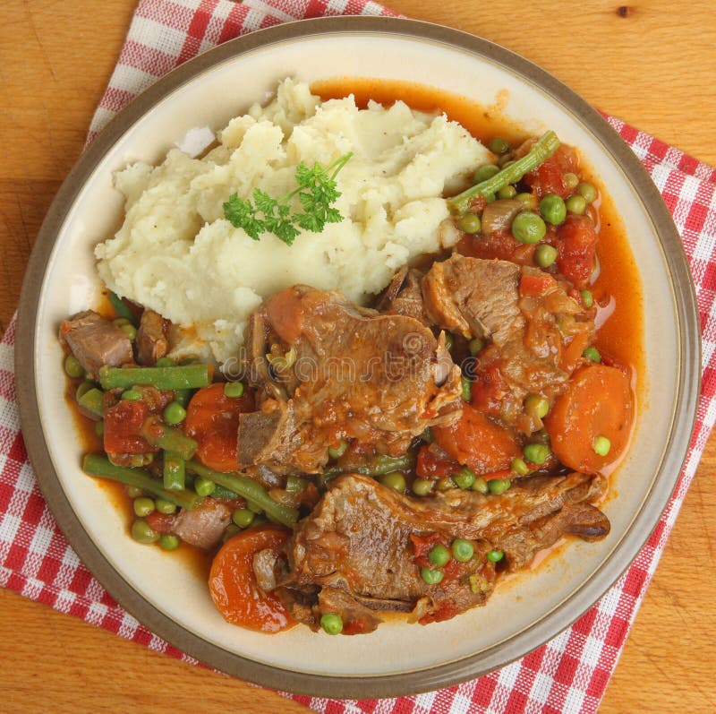 Navarin of Lamb Stew Dinner Stock Photo - Image of sauce, peas: 33621168