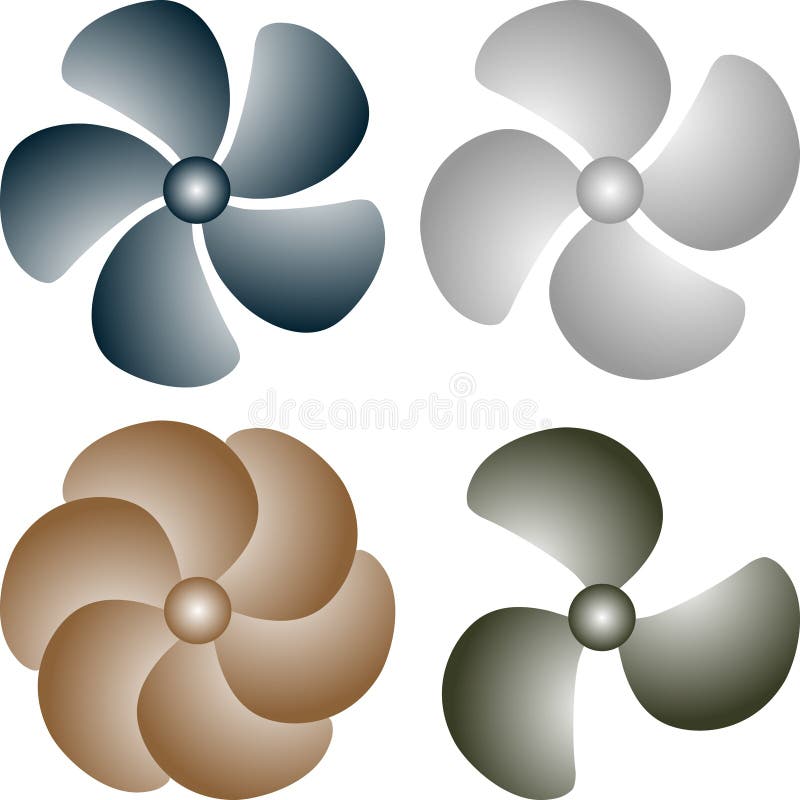 Elica di barca illustrazione vettoriale. Illustrazione di potente ...