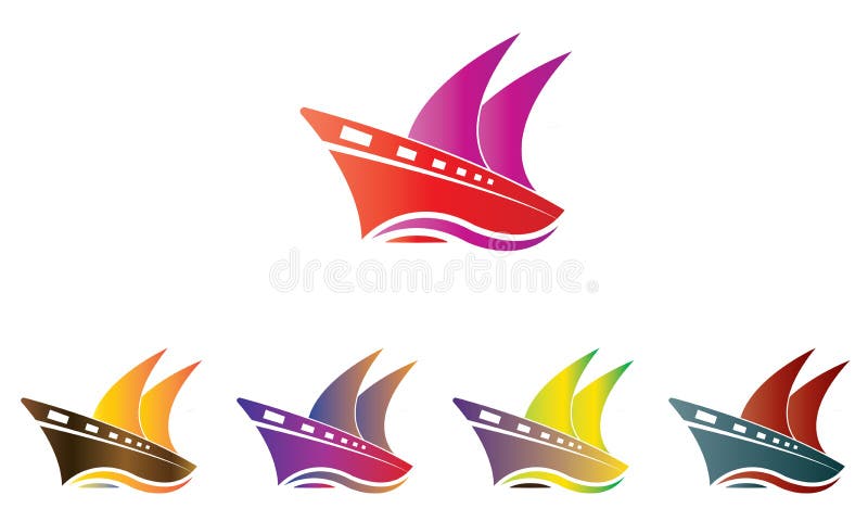 Nave Logo Template - Barca a Vela Logo Template Della Raccolta - Oceano ...
