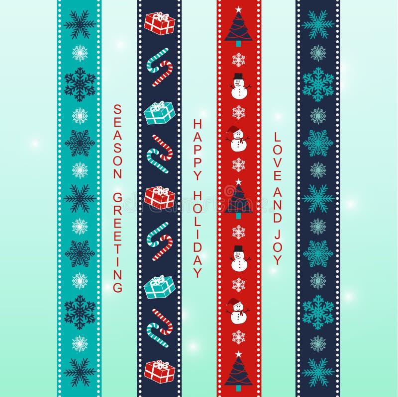 Navidad ribbon2 ilustración del vector. Ilustración de estilo - 62844903