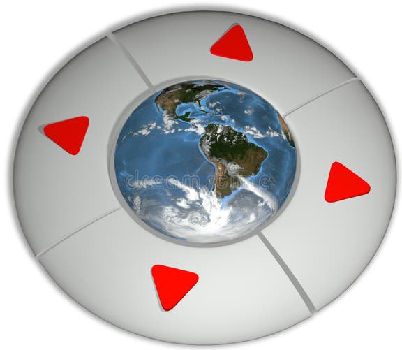 Navigate Earth Direction Environment Buttons Stock Illustration ...
