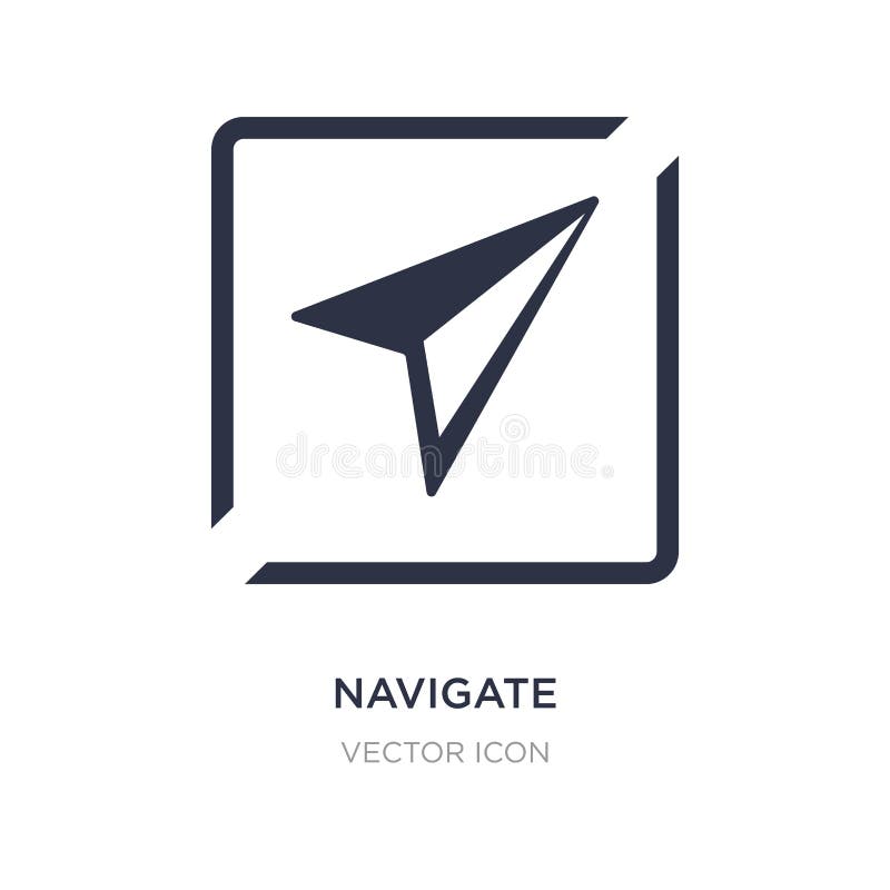 Navigate Icon on White Background. Simple Element Illustration from ...