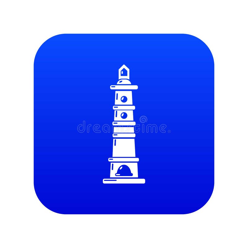 Navigate Tower Icon Blue Vector Stock Vector - Illustration of navigate ...