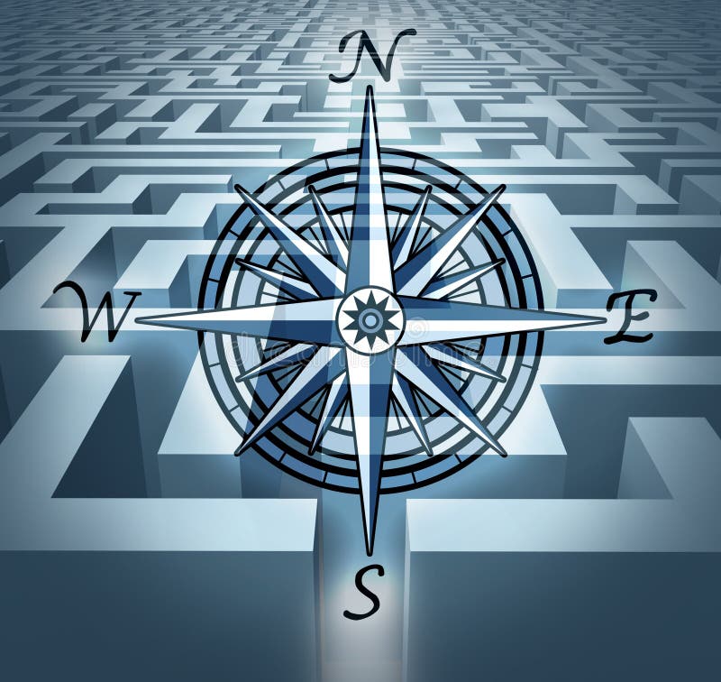 Navigating through Challenges Stock Illustration - Illustration of ...