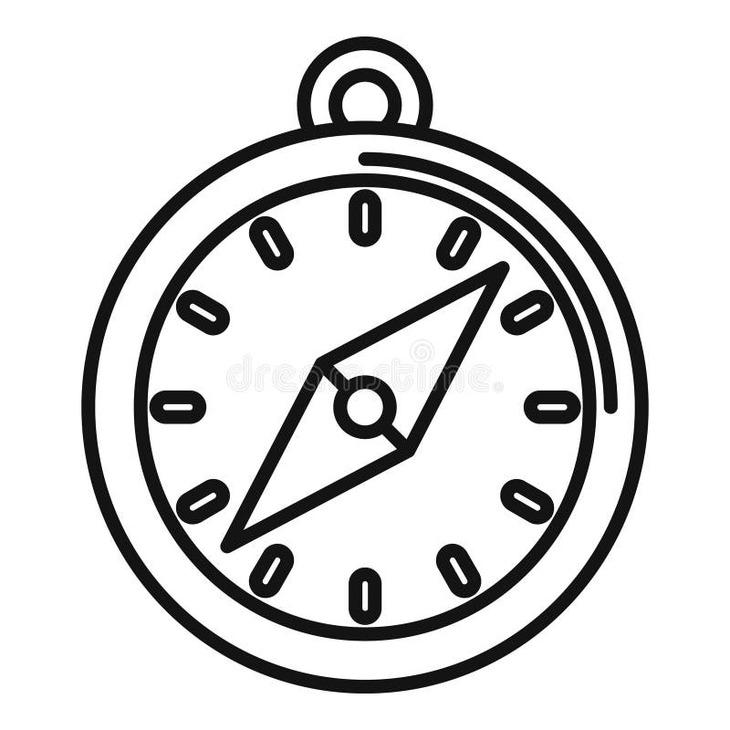 Navigating With A Compass Icon Stock Vector Illustration Of South