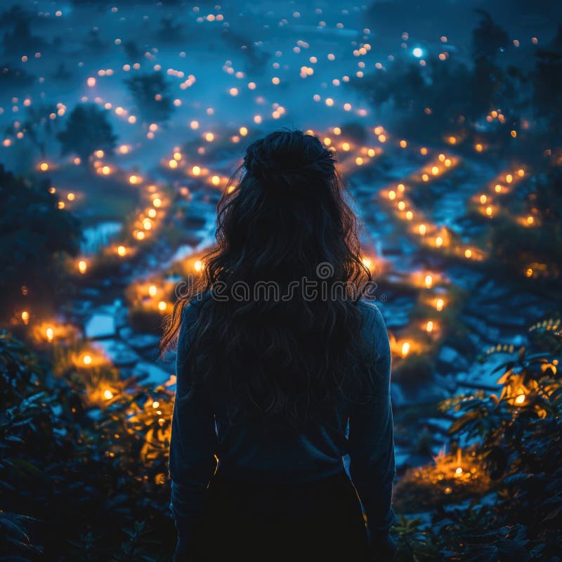 Navigating Complexity: a Person Solving Stock Illustration ...