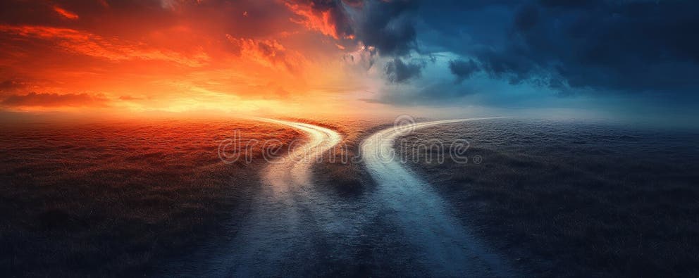 Diverging Path Stock Illustrations – 415 Diverging Path Stock ...