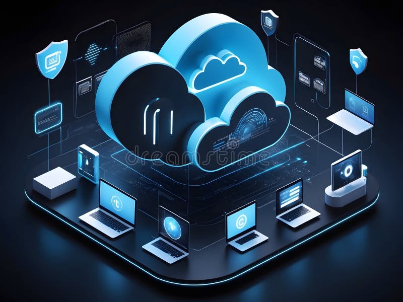 Navigating the Digital Storage Landscape Stock Illustration ...