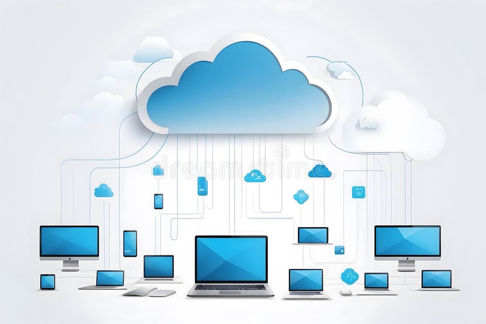 Navigating the Digital Storage Landscape Stock Illustration ...