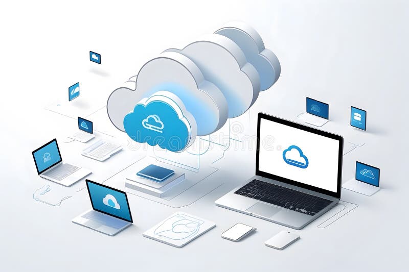 Navigating the Digital Storage Landscape Stock Illustration ... Navigating the Digital Storage Landscape Stock Illustration ...