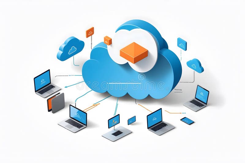 Navigating the Digital Storage Landscape Stock Illustration ... Navigating the Digital Storage Landscape Stock Illustration ...