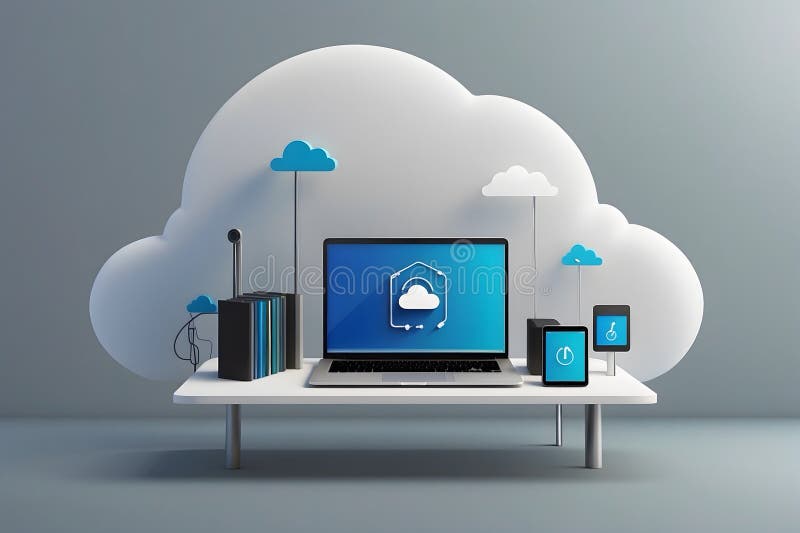 Navigating the Digital Storage Landscape Stock Illustration ... Navigating the Digital Storage Landscape Stock Illustration ...