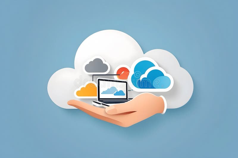 Navigating the Digital Storage Landscape Stock Illustration ... Navigating the Digital Storage Landscape Stock Illustration ...