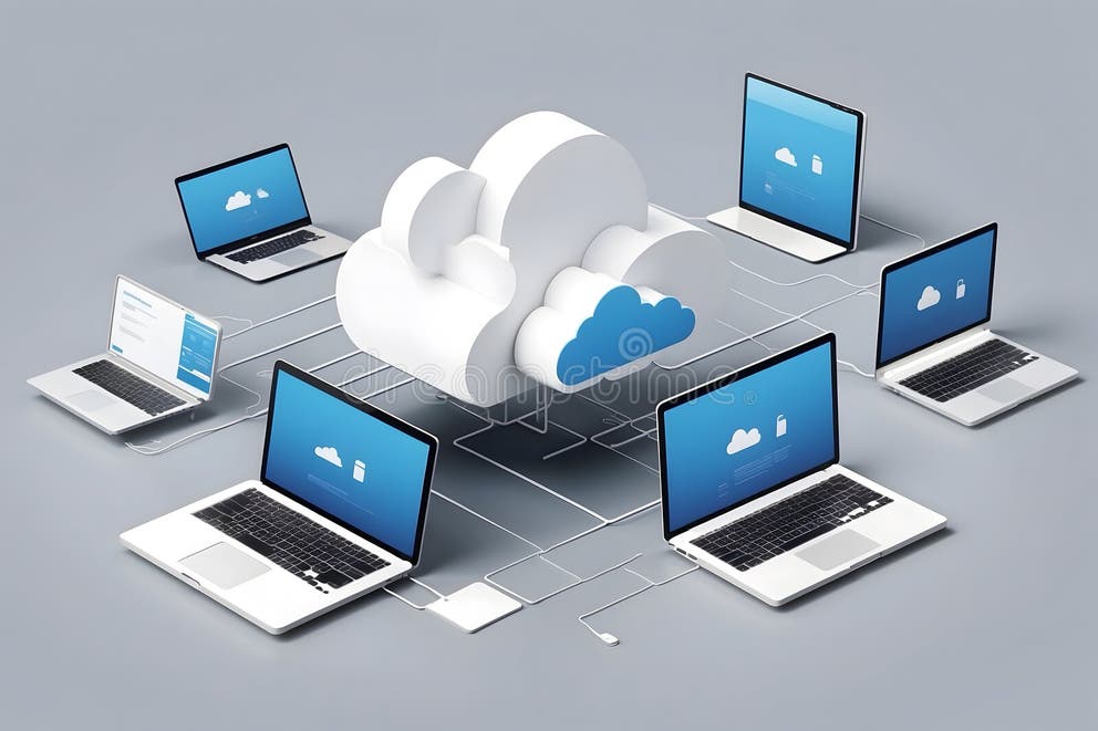 Navigating the Digital Storage Landscape Stock Illustration ...