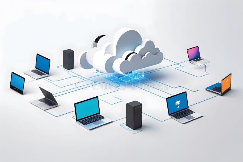 Navigating the Digital Storage Landscape Stock Illustration ... Navigating the Digital Storage Landscape Stock Illustration ...
