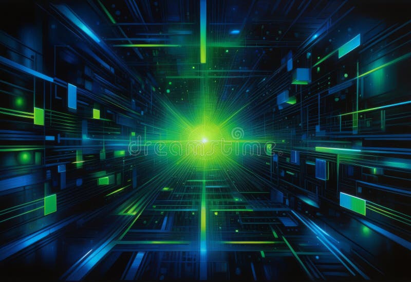 Navigating the Digital Tapestry of Tomorrow in Acrylic Form Stock ...