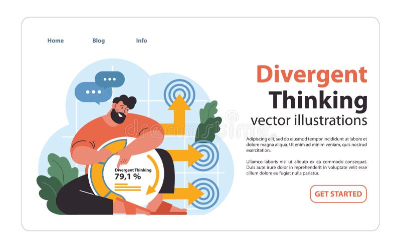 Navigating through Ideas. Flat Vector Stock Vector - Illustration of ... Navigating through Ideas. Flat Vector Stock Vector - Illustration of ...