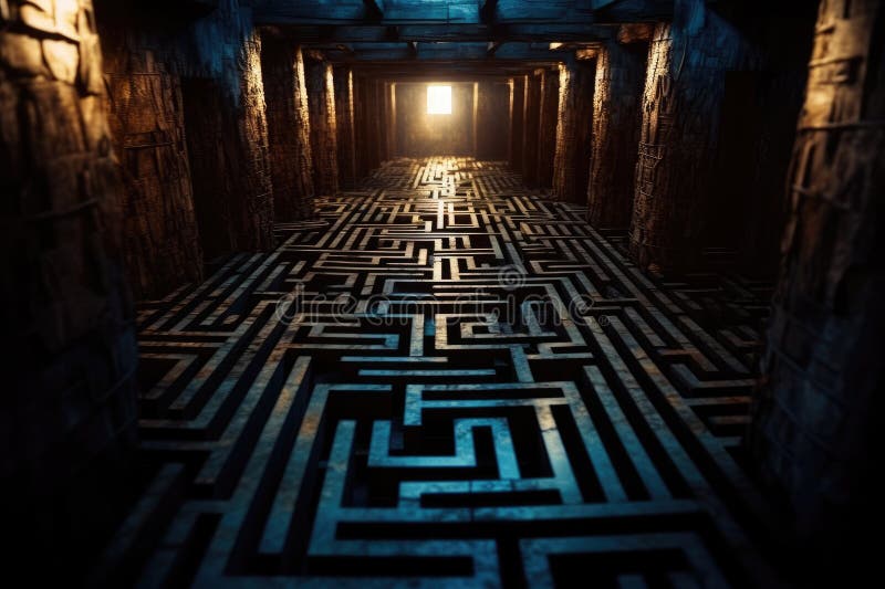 Navigating the Labyrinth of Mental Health Disorders. Stock Illustration ...