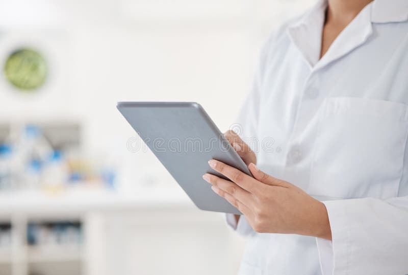 Navigating the Latest Case. Closeup Shot of an Unrecognisable Scientist ...