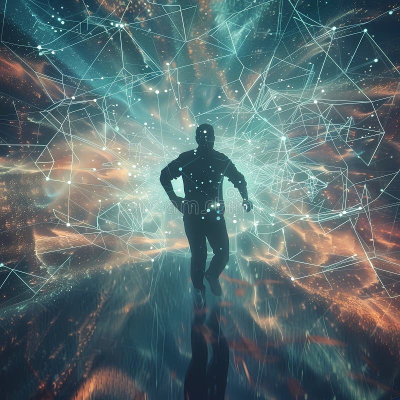 Navigating the Network Constellation AI Generative Stock Photo - Image ...