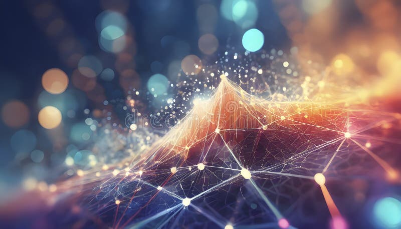 Navigating the Neural Network of Big Data and Cybersecurity Stock Photo ...