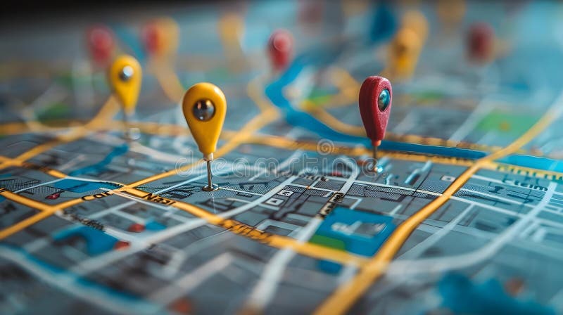 Navigating New Offices: Precision Mapping with GPS. Concept Office ...