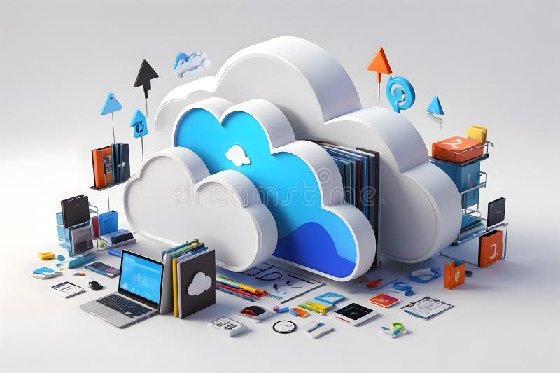 The Importance of Remote Data Storage Stock Illustration - Illustration ...