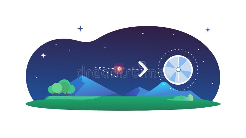 Navigating Time with a Celestial Dial in Space, Vector Design ...