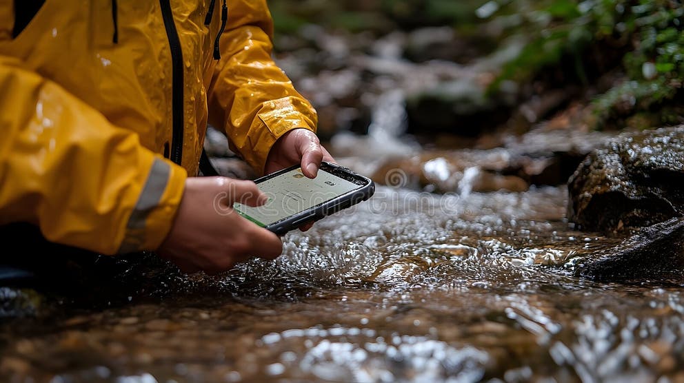 AI-Generated River Data Collection Stock Illustration - Illustration of ...