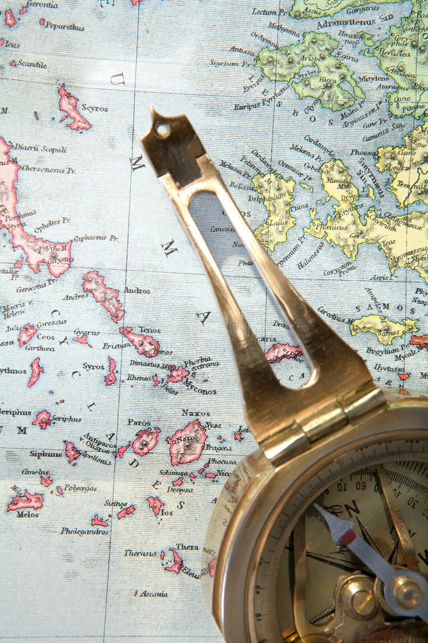 Nautical Chart Dividers Pencil Stock Image - Image of direction ...