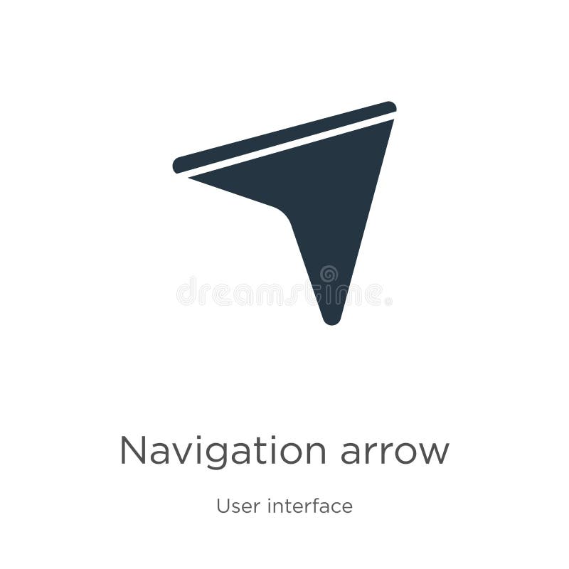 Navigation Arrow Icon Vector. Trendy Flat Navigation Arrow Icon from ...