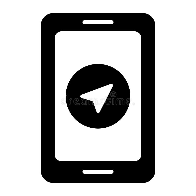 Navigation Arrow Inside Mobile Icon of Mobile Navigation, Premium ...
