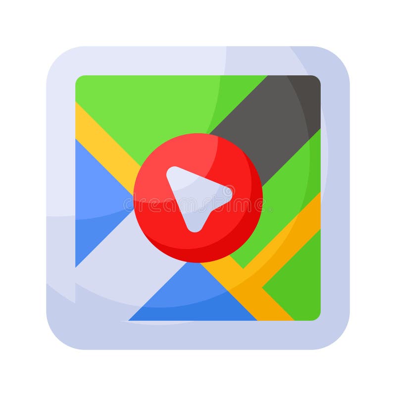 Navigation Arrow on Map, Satellite Based Positioning and Navigation ...