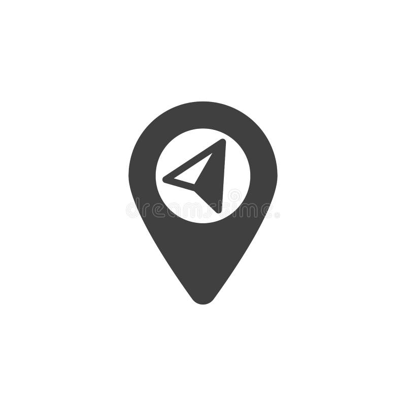 Navigation Arrow Vector Icon Stock Vector - Illustration of icon, flat ...